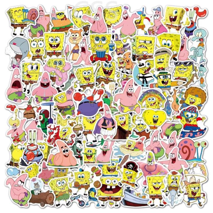 50pcs/set 100Pcs/Set SpongeBob Graffiti waterproof sticker Cartoon ...