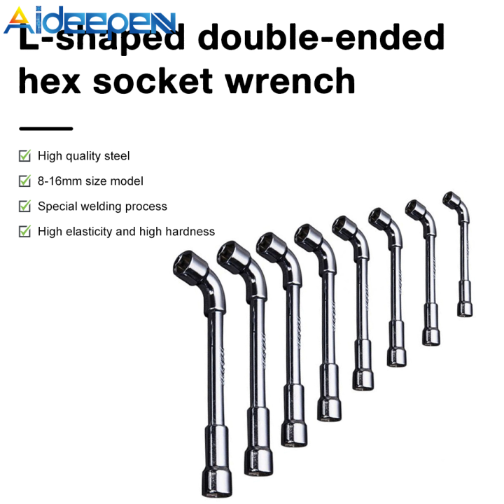 Aideepen L Type Wrench (8mm - 16mm) High Strength Metal L Type Pipe ...