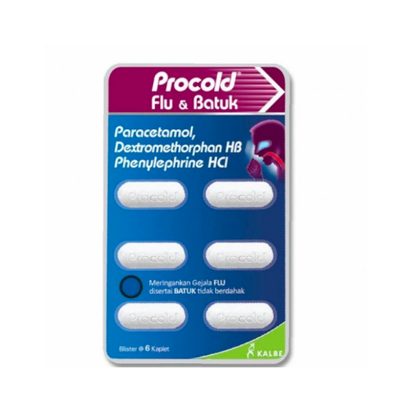 PROCOLD FLU 6 KAPLET OBAT FLU DEMAM Kalbe PRO COLD | Lazada Indonesia
