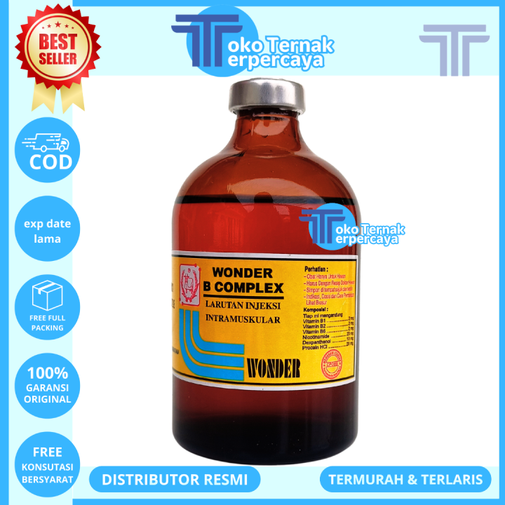 Vitamin B Complex 100 ml Wonder - Vitamin B Komplek hewan - Vit B ...