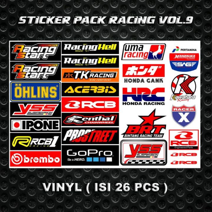 STICKER RACING/ STICKER PACK/STICKER LOGO SPONSOR/SPONSOR RACING ...