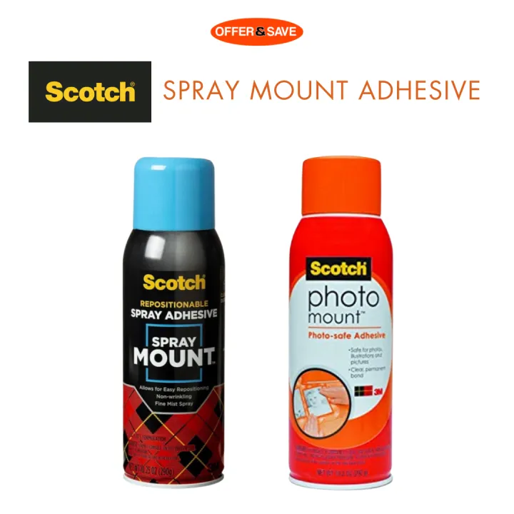 3M Scotch Spray Mount Adhesive Photo Mount Adhesive Spray Glue | Lazada ...