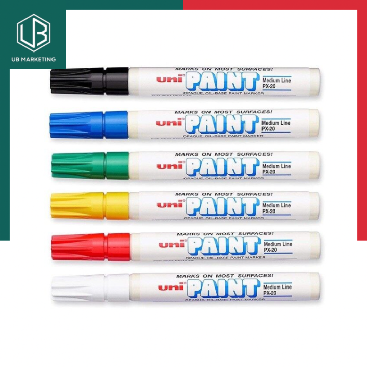 ปากกาสีน้ำมันใหญ่ ปากกาเขียนเหล็ก ปากกาเขียนยาง Uni PX-20 แท่งใหญ่ ขนาด ...