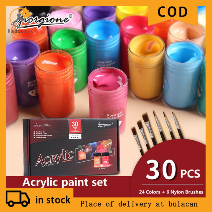 Radius K Giorgione 24 color acrylic paint set, 25ml bottles, comes with ...