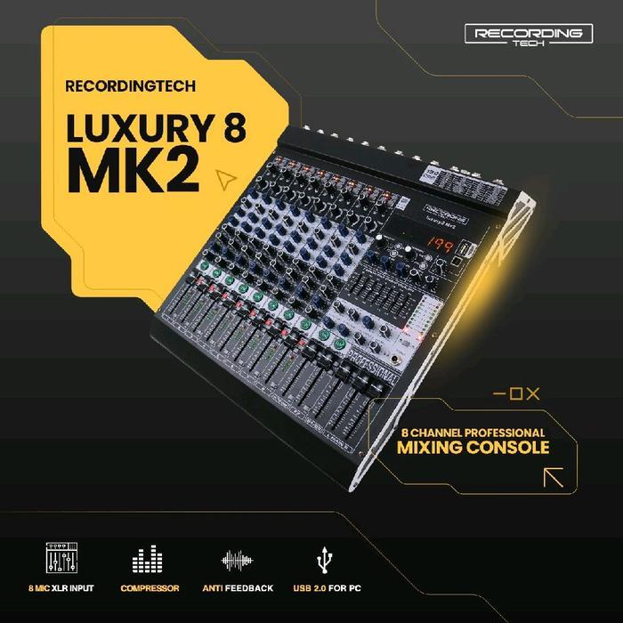 Mixer Recording Tech Luxury 8 MK2 Mixing Console 8 Channel LUXURY 8MK2 ...