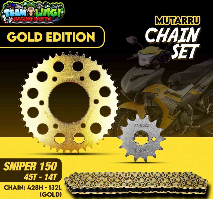 CHAIN SET HEAVY DUTY GOLD SERIES FOR YAMAHA SNIPER 150 MXI | Lazada PH