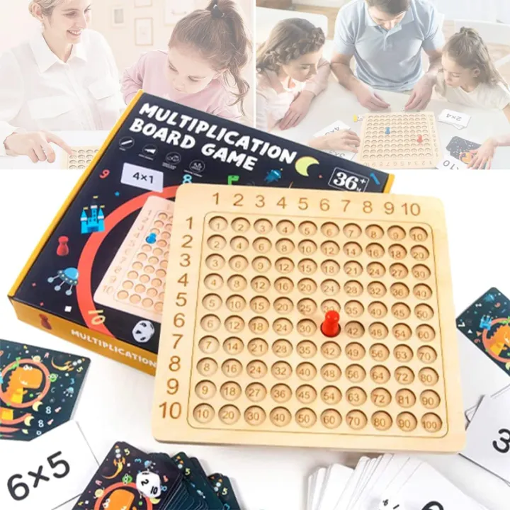 Multiplication Table Numbers Learning Board Game for Children Style ...