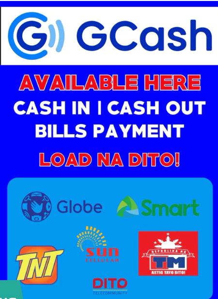 GCASH CASH IN CASH OUT AND LOAD TINDAHAN BUSINESS LAMINATED SIGNAGE ...