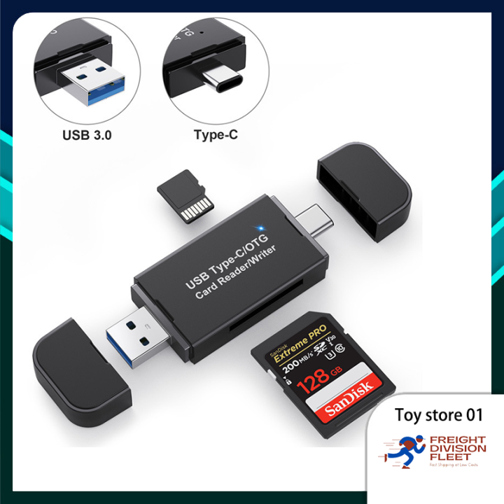 3 In 1 Type C/Micro USB/USB OTG Card Reader Hi-Speed USB 2.0 Universal OTG TF/SD for Macbook ...