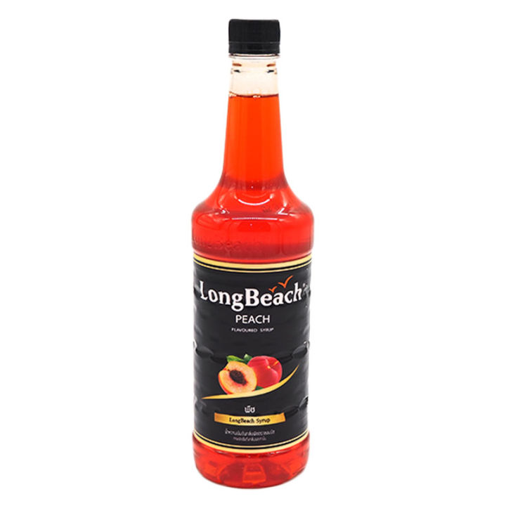 Long Beach ลองบีช ไซรัป กลิ่นพีช 740 มล. (LONGBEACH Peach Flavored ...