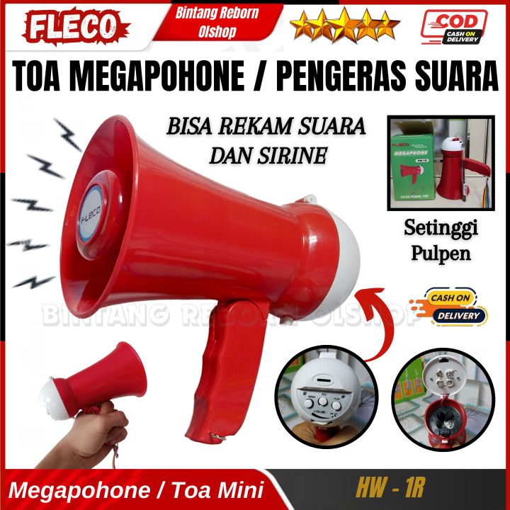 TOA Megaphone Pengeras Suara Fleco HW-1R Rechargeable Bisa Untuk ...