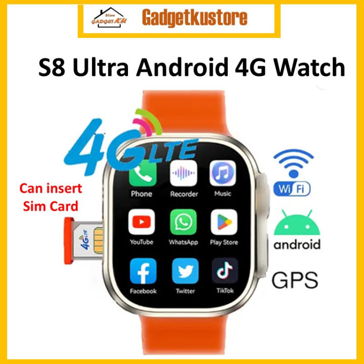 [4G LTE SIM] S8 Ultra Android 1GB+16GB Play Store GPS WiFi Bluetooth Health Monitoring Phone ...