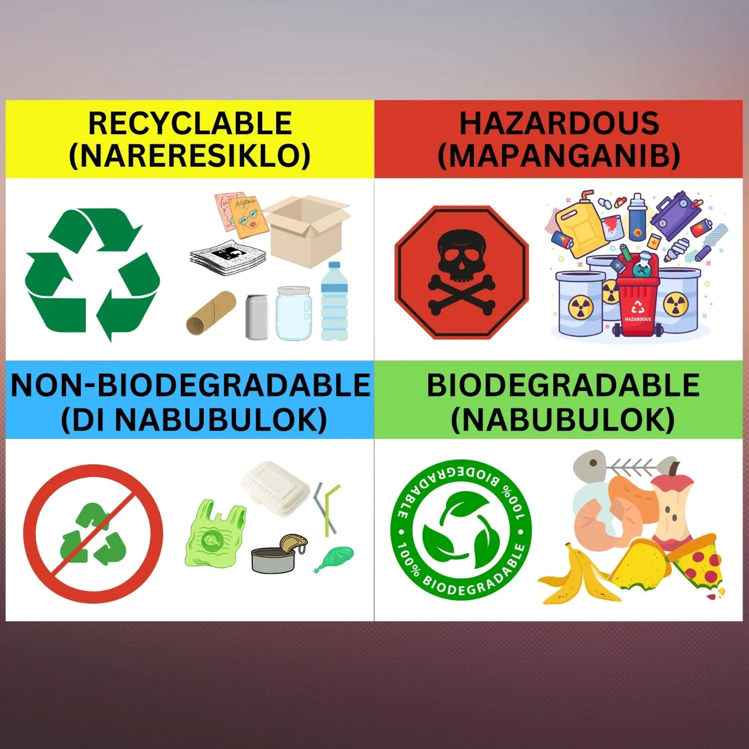 Biodegradable Non Biodegradable Hazardous Recyclable Trash Bins ...