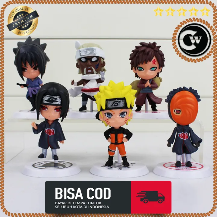 COD - Action Figure Naruto 6 PCS uk 7-8cm / Karakter Mainan (Naruto ...
