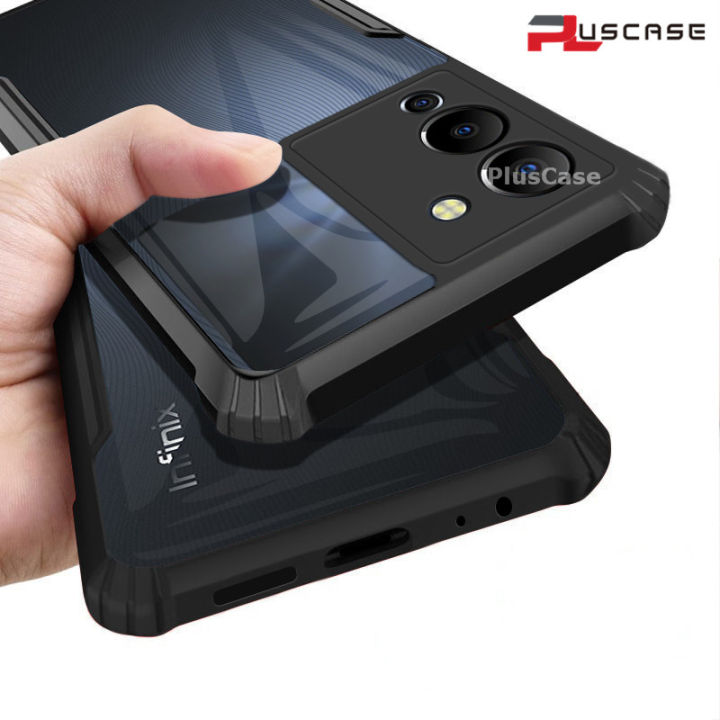 PlusCase for Infinix Note 12 G96 Case Air Cushion Hard Crystal Clear ...