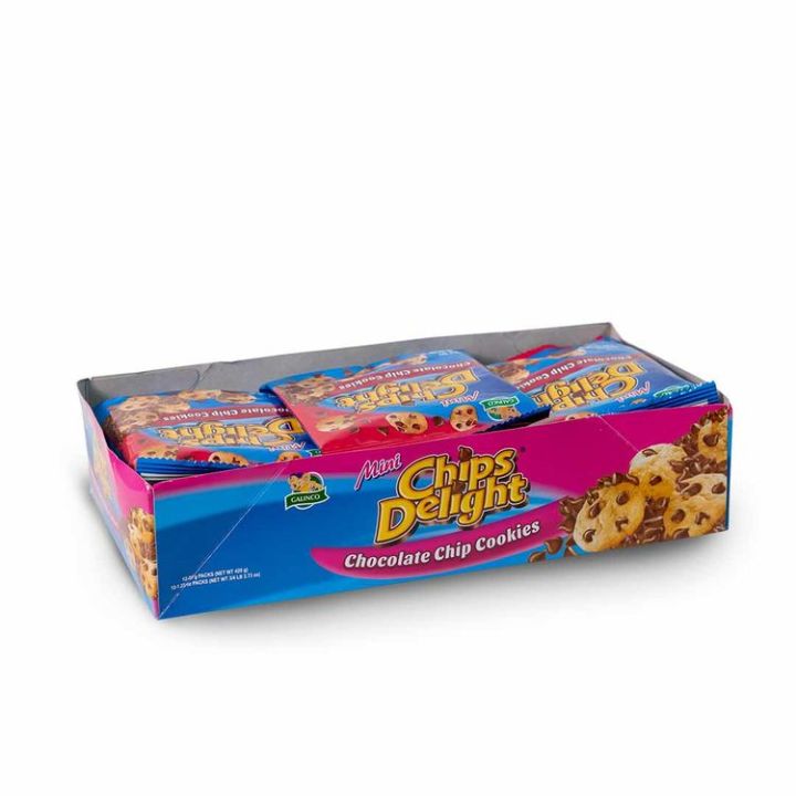 Chips Delight Mini Chocolate Chip Cookies Original 35g x 12 | Lazada PH