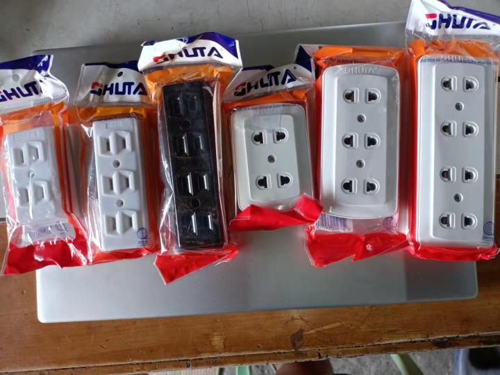 SHUTA ELECTRICAL FLAT PIN AND UNIVERSAL OUTLET 10A 250V | Lazada PH