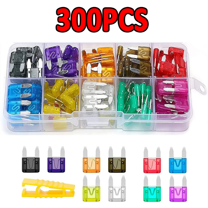Car Fuse Kit 300pcs Mini Blade Auto Car Truck Fuses Kit Replacement Car ...