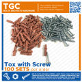TGC 100SETS Tox with Metal Screw or Tox Screw 4 5 6 8 10 12 Tox with ...