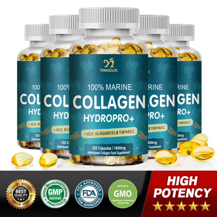 Marine Hydrolyzed Collagen Caps Strong Whitening Reduce Dull Skin ...