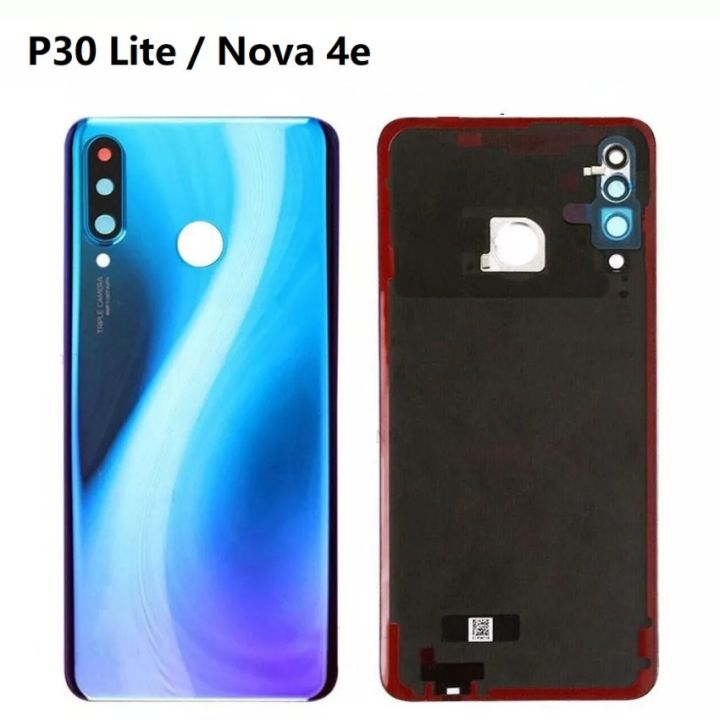 Back Cover For Huawei P30 Lite Battery Case Rear Housing With Camera Glass Lens Adhesive Glue ...