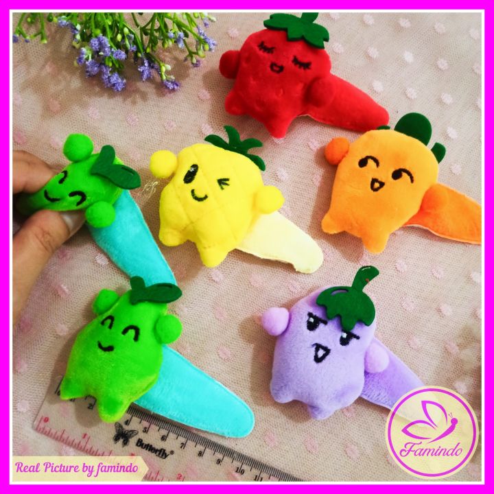 famindo - [ 9CM ] Jepitan Clip Model Buah Bulu Cute Klip Korea ...