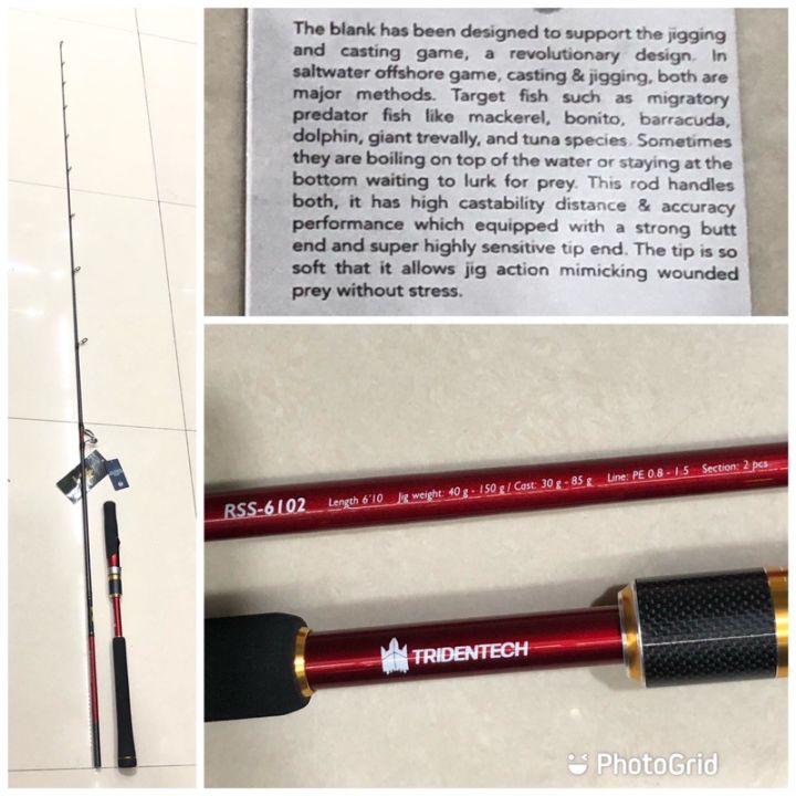 Joran Pancing Tridentech Red Saber Fuji Component | Lazada Indonesia