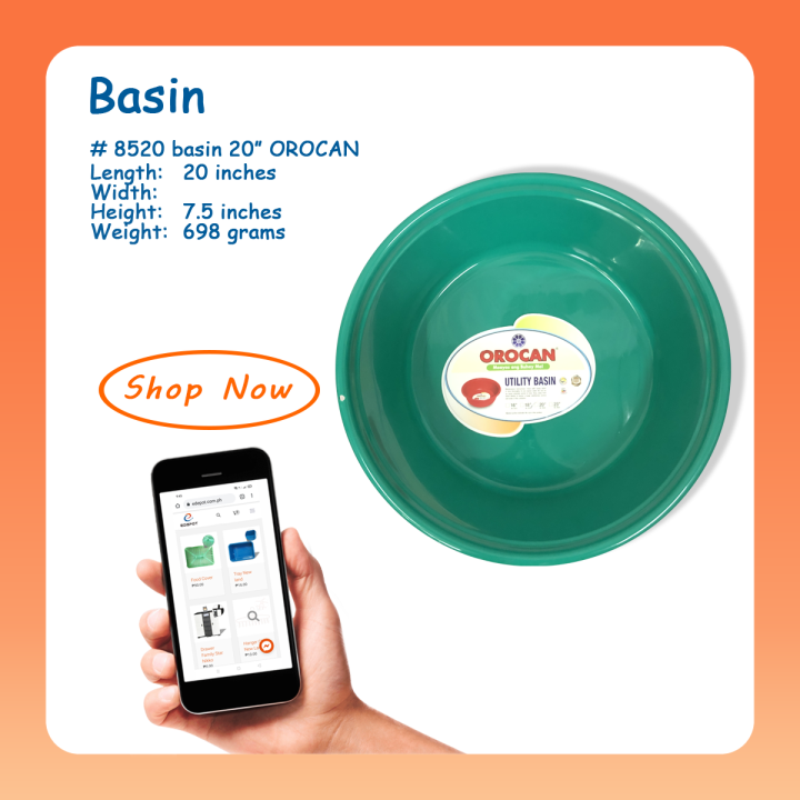 Edepot 8520 Orocan Plastic Basin Colored 20" | Lazada PH