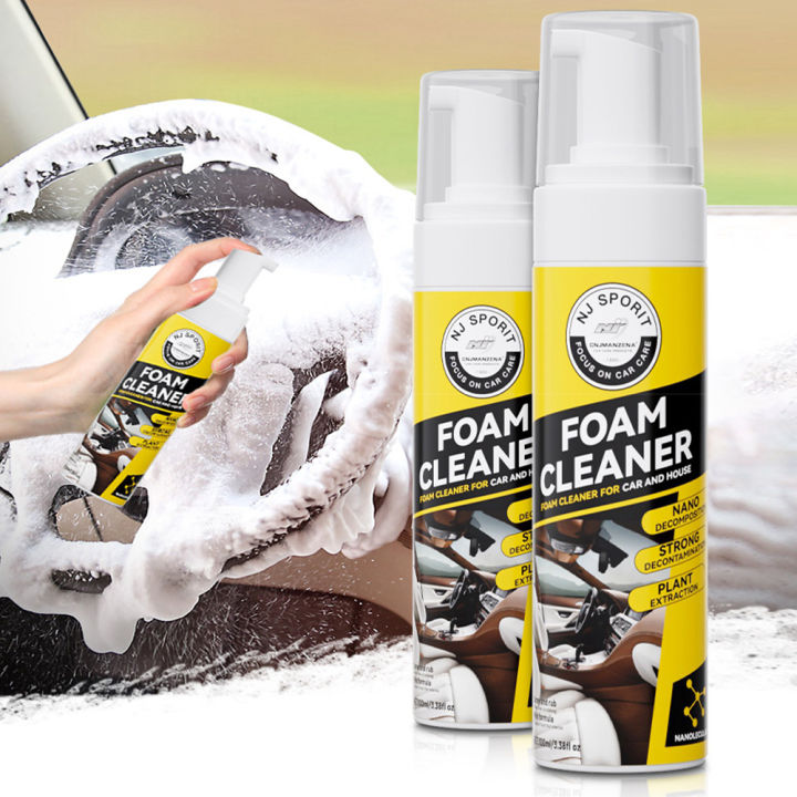 JPK【Ready Stock】200ml Car Interior Foam Cleaner Spray Powerful Decontamination Leather Seat ...