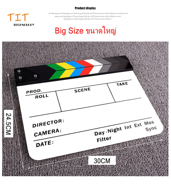 Clapper Board Acrylic Movie Action Slate Clapper Board ลูกตุ้มคณะอะคร ...