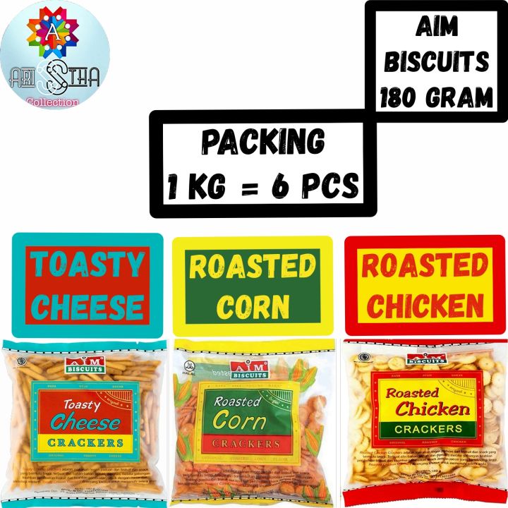 AIM BISCUITS 180 Gram - Roasted Chicken - Roasted Corn - Toasty Cheese ...