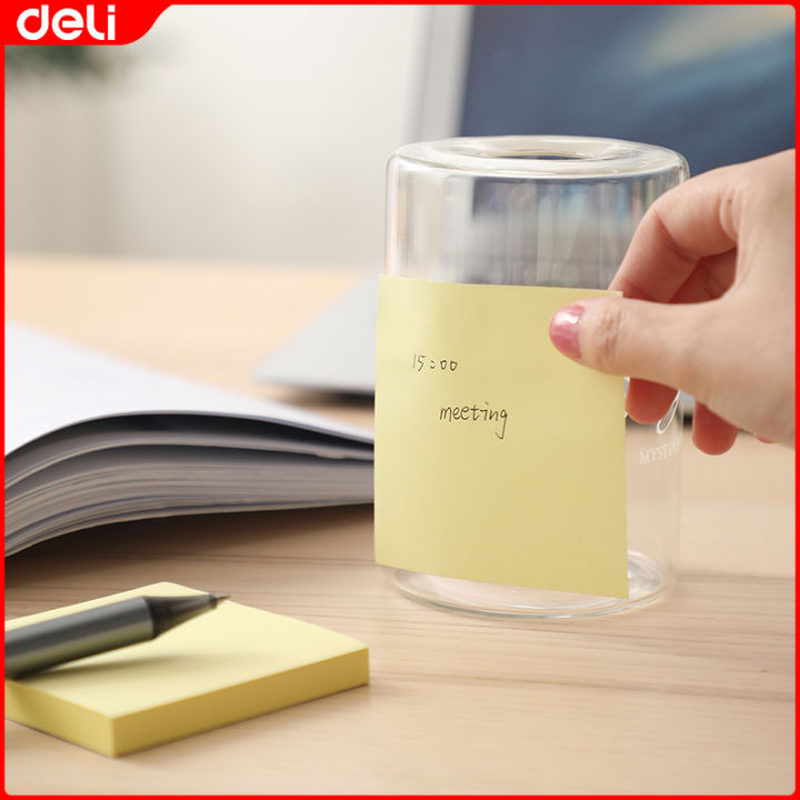 Deli Sticky Notes Set Pad 100 Sheets For School Supplies Office Yellow ...