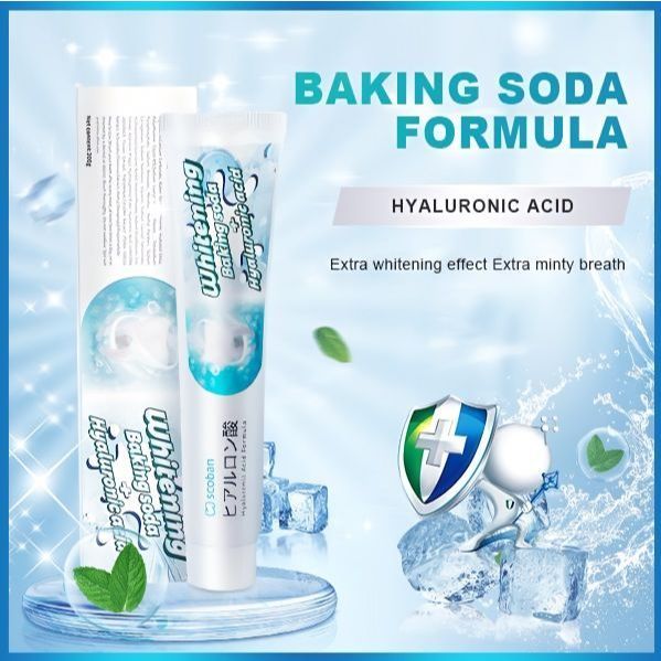 Hyaluronic Acid Dual Effect Whitening Toothpaste Baking Soda Toothpaste ...