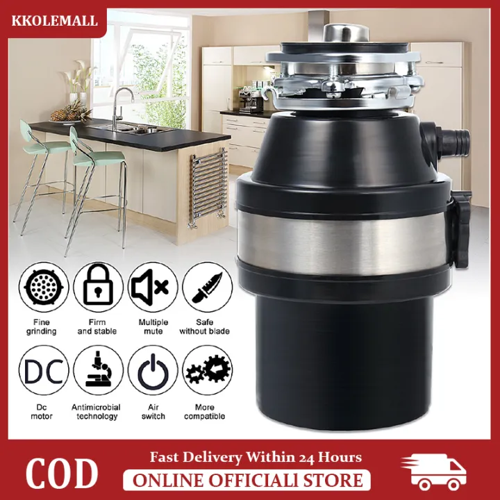 560W Food Waste Disposer Food Residue Garbage Processor Sewer Rubbish ...