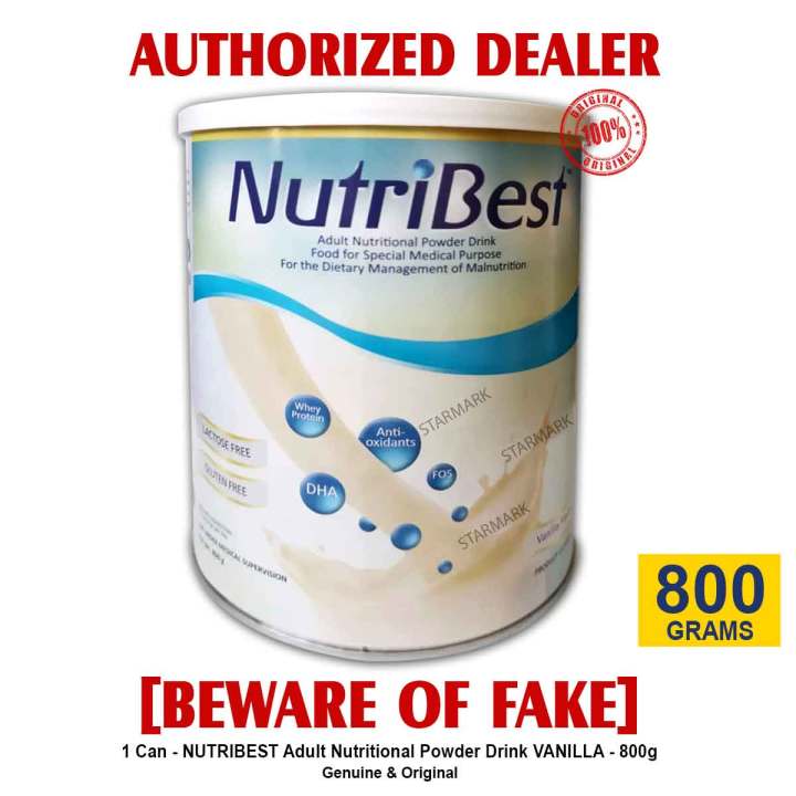 Nutribest Vanilla 800g Adult Nutritional Powder Drink Drinks 800g Nutri ...
