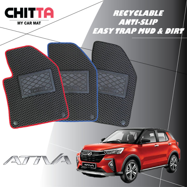ATIVA Car Mat CHITTA PERODUA ATIVA 2021-PRESENT | Lazada
