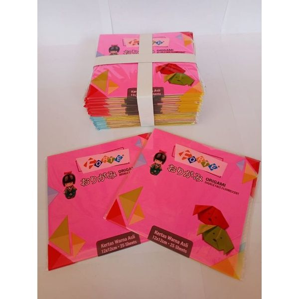 KERTAS LIPAT MURAH SATU PACK ( 25 LEMBAR )|| KERTAS LIPAT Polos DUA ...