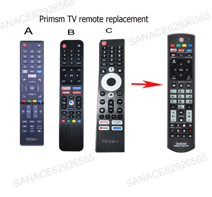 Prism TV remote-replacement-No setting required | Lazada Singapore