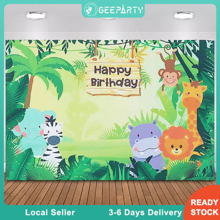 Jungle Animal Backdrop 150x100cm Photography Background For Kids ...