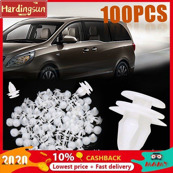 Hardingsun 100x Plastic Car Door Panel Retainer Rivet Trim Clip ...