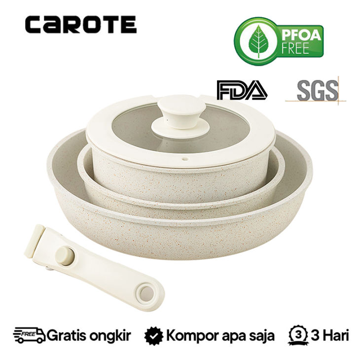 CAROTE Peralatan Masak Set 5/11 PCS Dengan Gagang Lepas Pasang ...