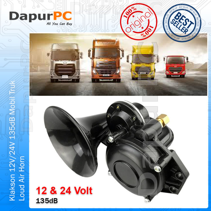 Klakson Keong 12/24V 135dB Trompet Mobil Truk Loud Air Horn | Lazada ...