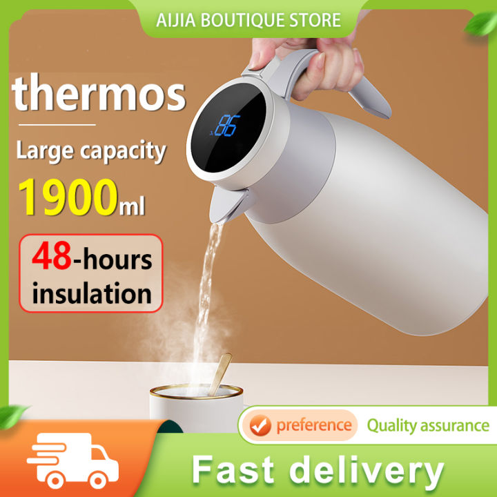 1.3L/1.9L Thermo flask Thermal flasks containers Tumbler hot and cold ...