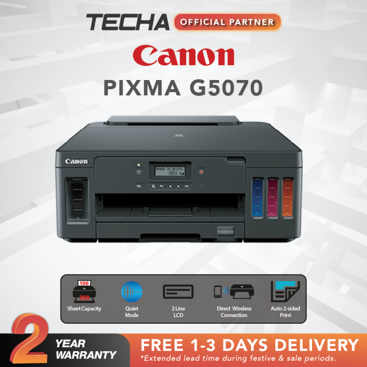 Canon PIXMA G5070 | Wireless | Auto-Duplex | MegaTank Inkjet Printer ...
