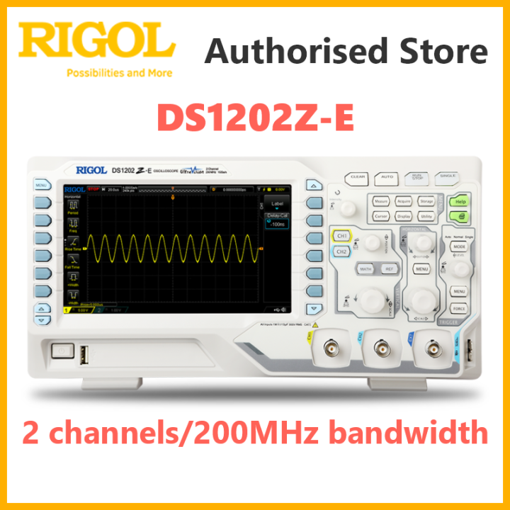 【Ready Stock】Rigol DS1202Z-E Two Channel 200MHz Bandwidth Digital Oscilloscope 1GS/s Sampling ...