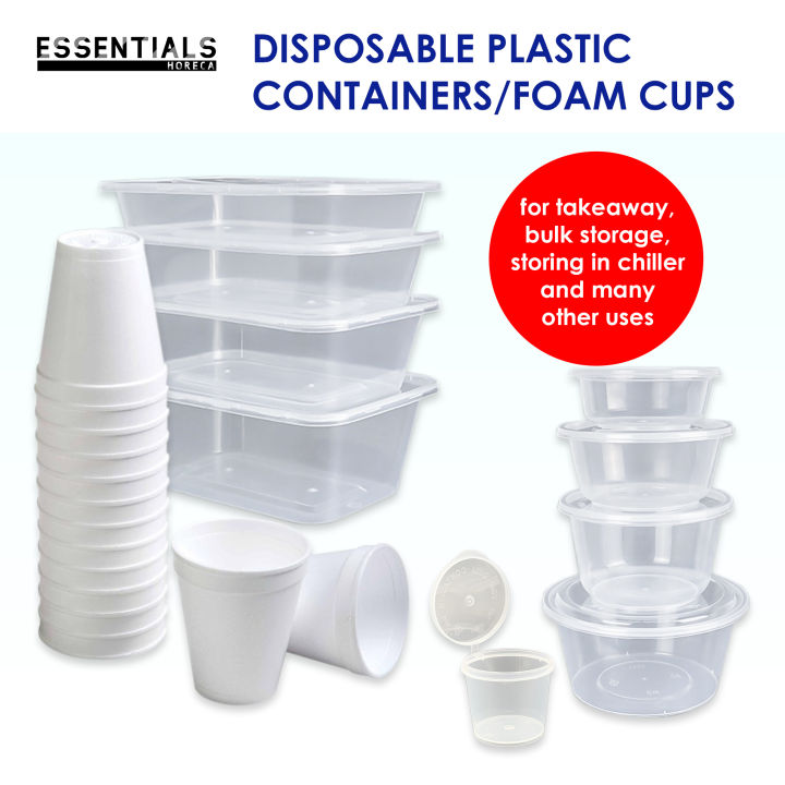[SG READY STOCK] Disposable Plastic Containers | Lazada Singapore