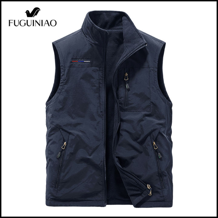 FUGUINIAO Men's Vest Jeep Outdoor Vest Multi Pocket Reversible Vest Men ... FUGUINIAO Men's Vest Jeep Outdoor Vest Multi Pocket Reversible Vest Men ...