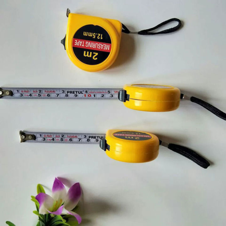 2m Tape Measure Metric Steel Measuring Ruler Distance Measuring Tool ...