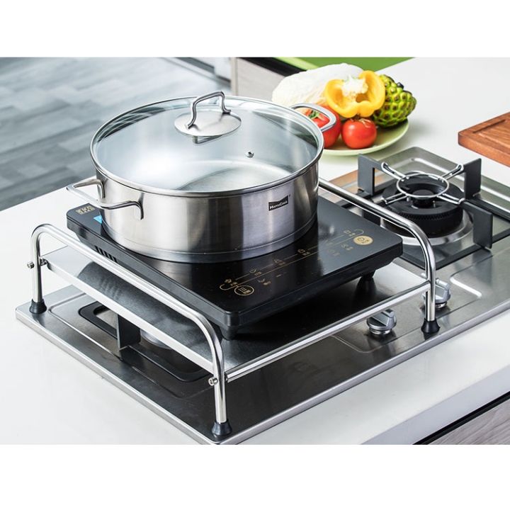Stainless steel induction cooker Shelf Gas Stove Stand Kitchen Electric ...