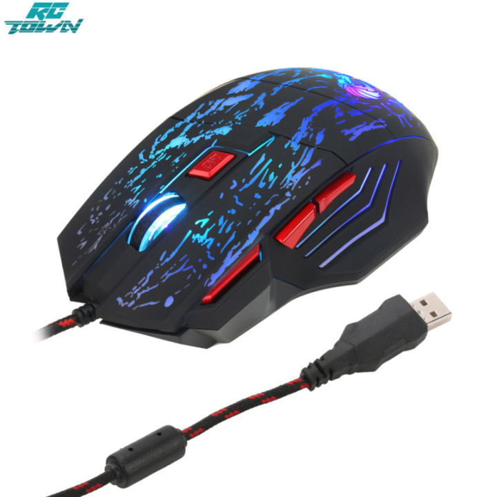 Gaming Mouse Cool Backlit Wired 5500 DPI Mice Ergonomic Design Mouse ...